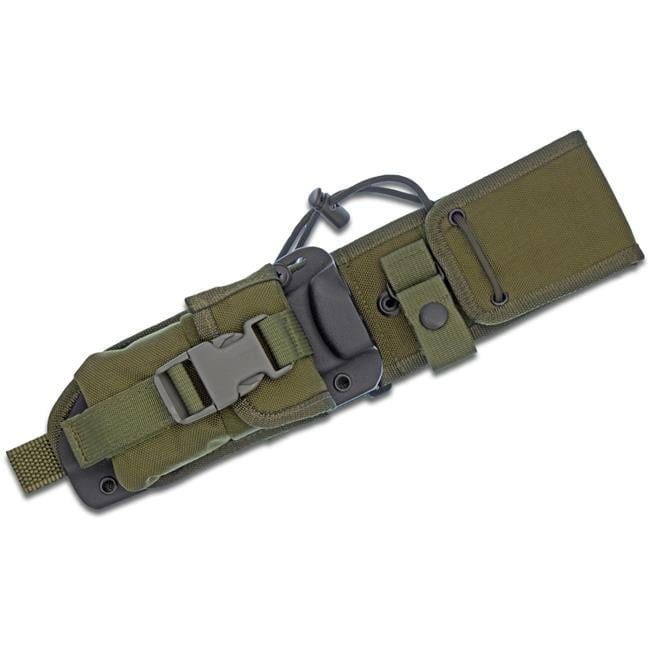 ESEE Fixed Blade Tactical Sheath, OD Green, MOLLE Back, Accessory Pouch ...