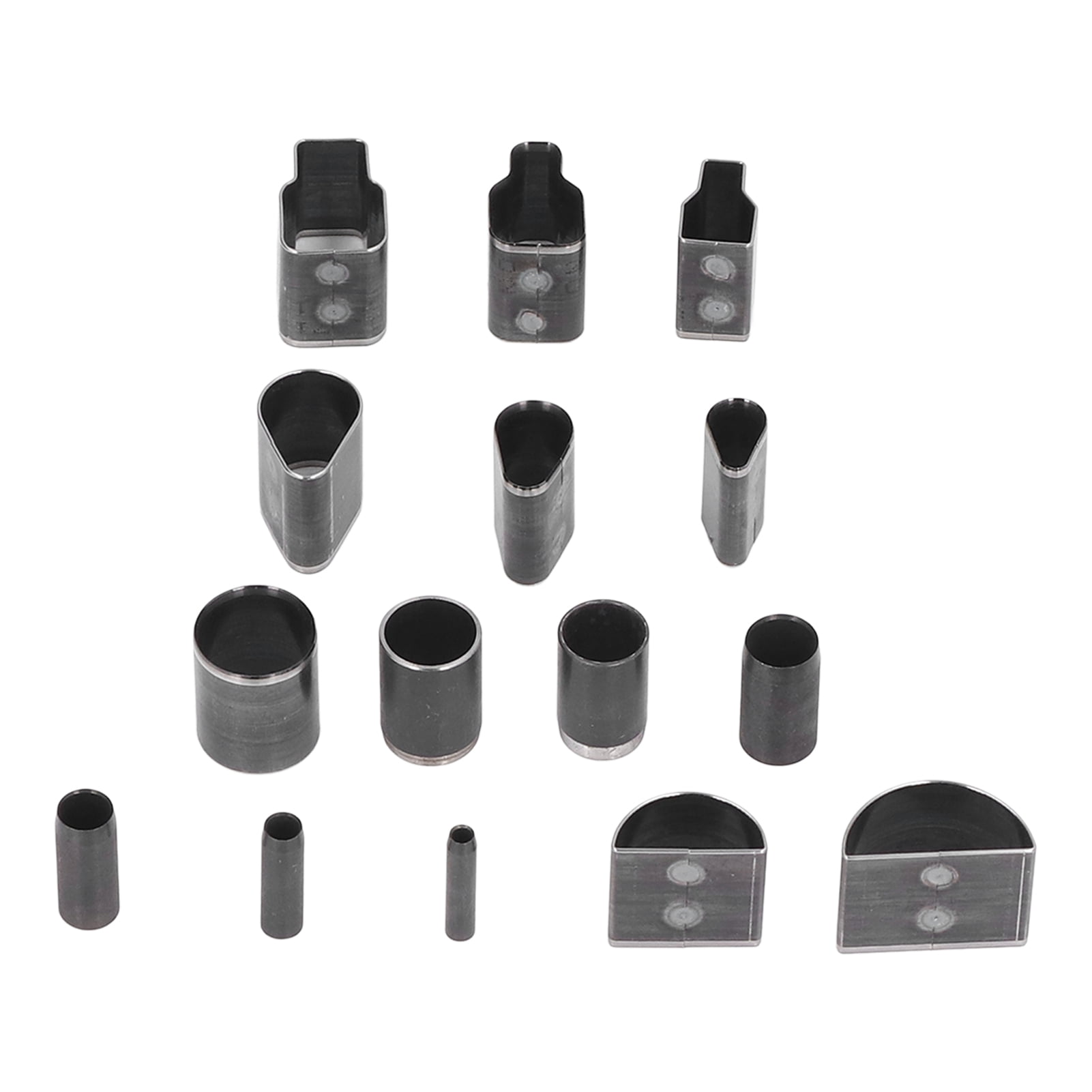 EseeAier 15PCS Punch Cutter Set Various Shape Alloy Steel Hollow Hole ...
