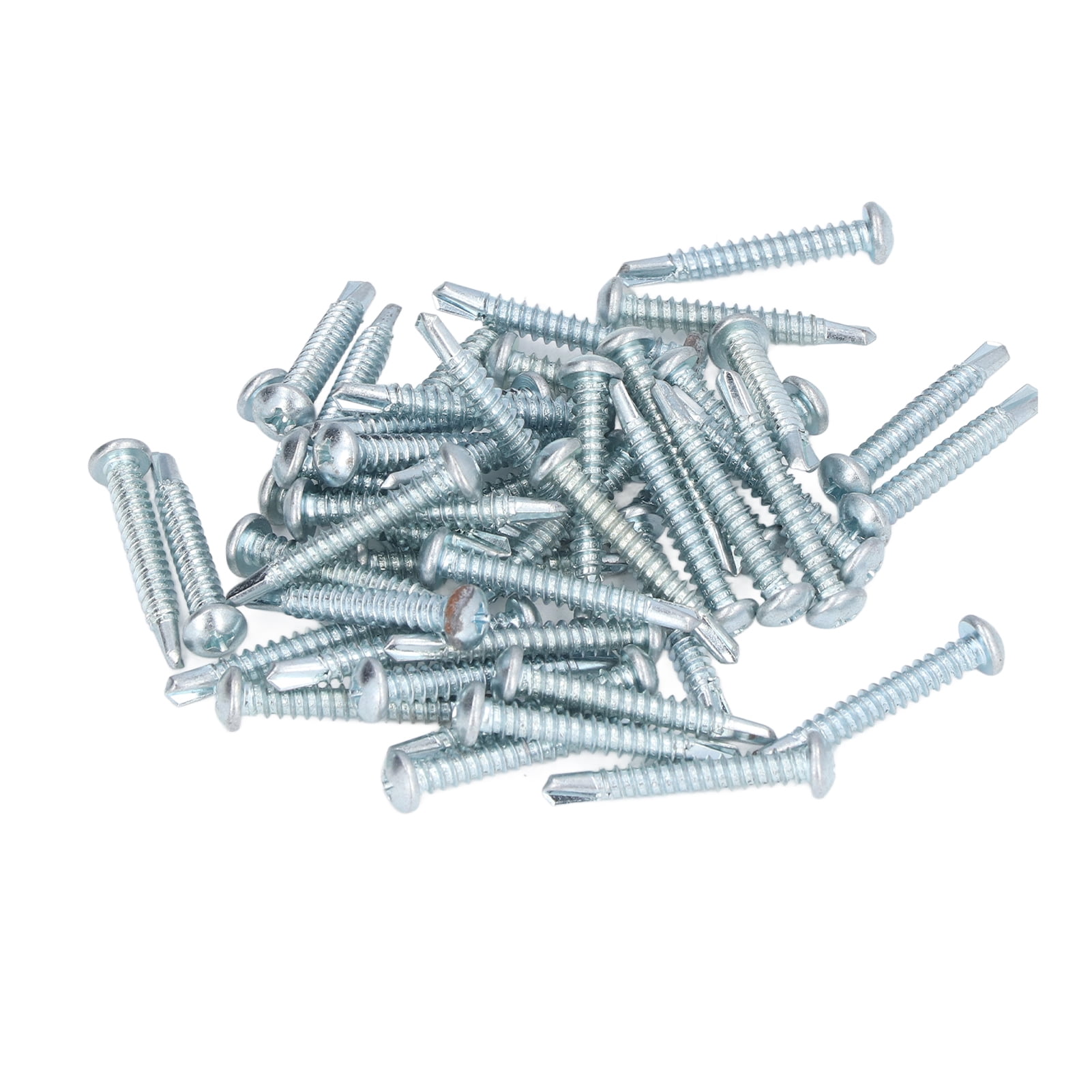 EseeAier 50Pcs Self Drilling Screw Cross Carbon Steel 4.8x32mm Fastener ...