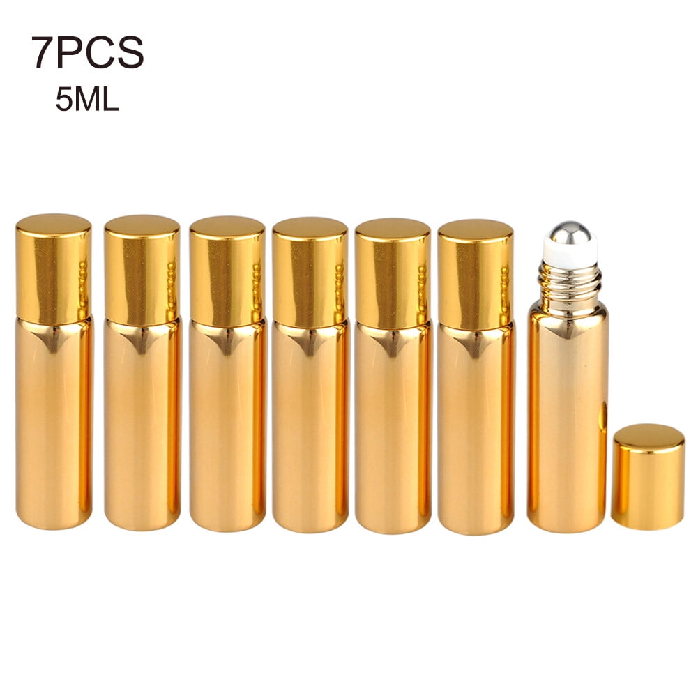 EseeAier 7pcs Refillable Perfume Bottle Glass Essential Oil Roller ...
