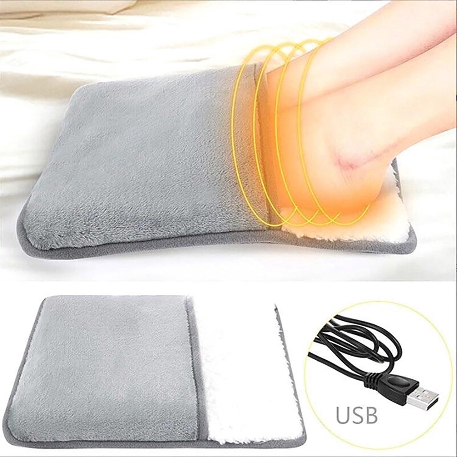 EseeAier Heating Pad Electric Foot Warmer, Ultra Soft Flannel Feet ...