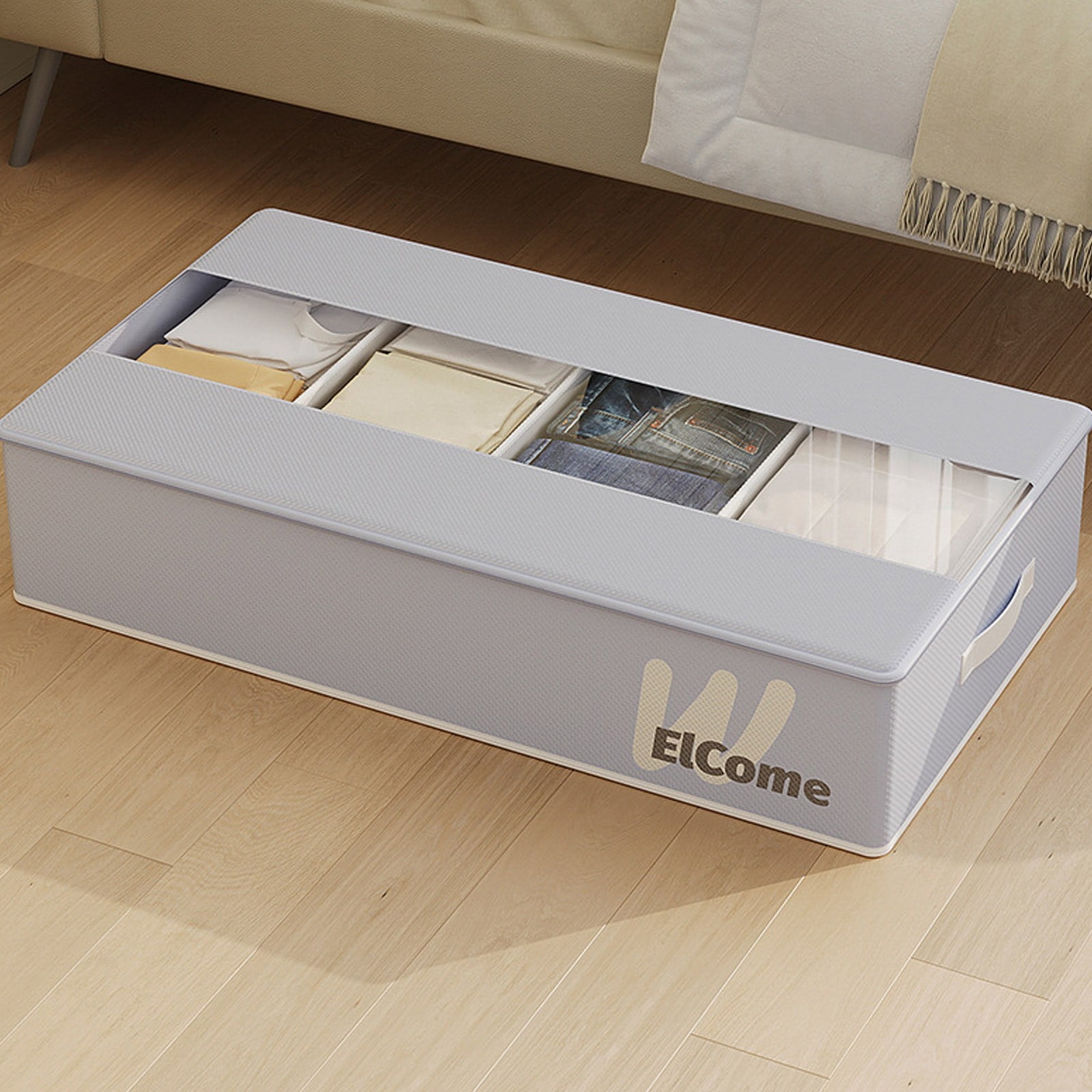 EseeAier Home Storage Bins, New Foldable Dusts Proof Moistureproof ...