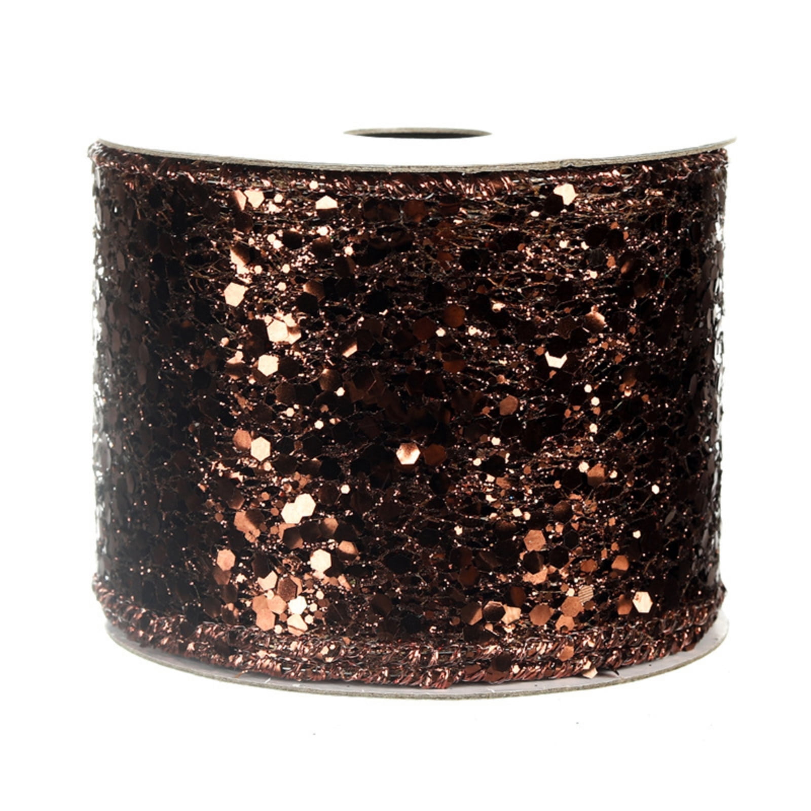 EseeAierGold Glitter Wired Ribbon Web Mesh Ribbon Wired Metallic ...