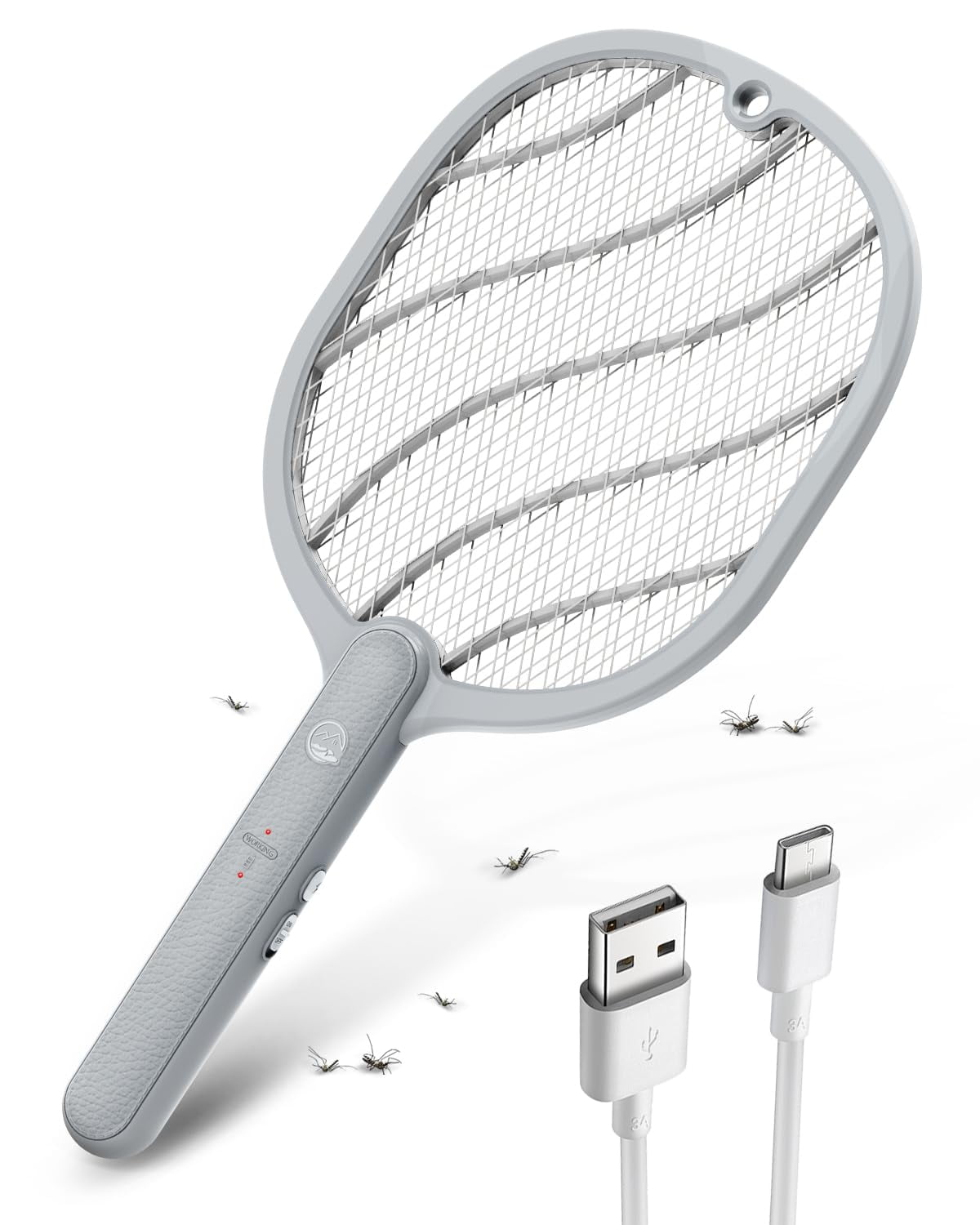 Esemoil Electric Fly Swatter, 3800V Powerful Handheld Bug Zapper Racket ...