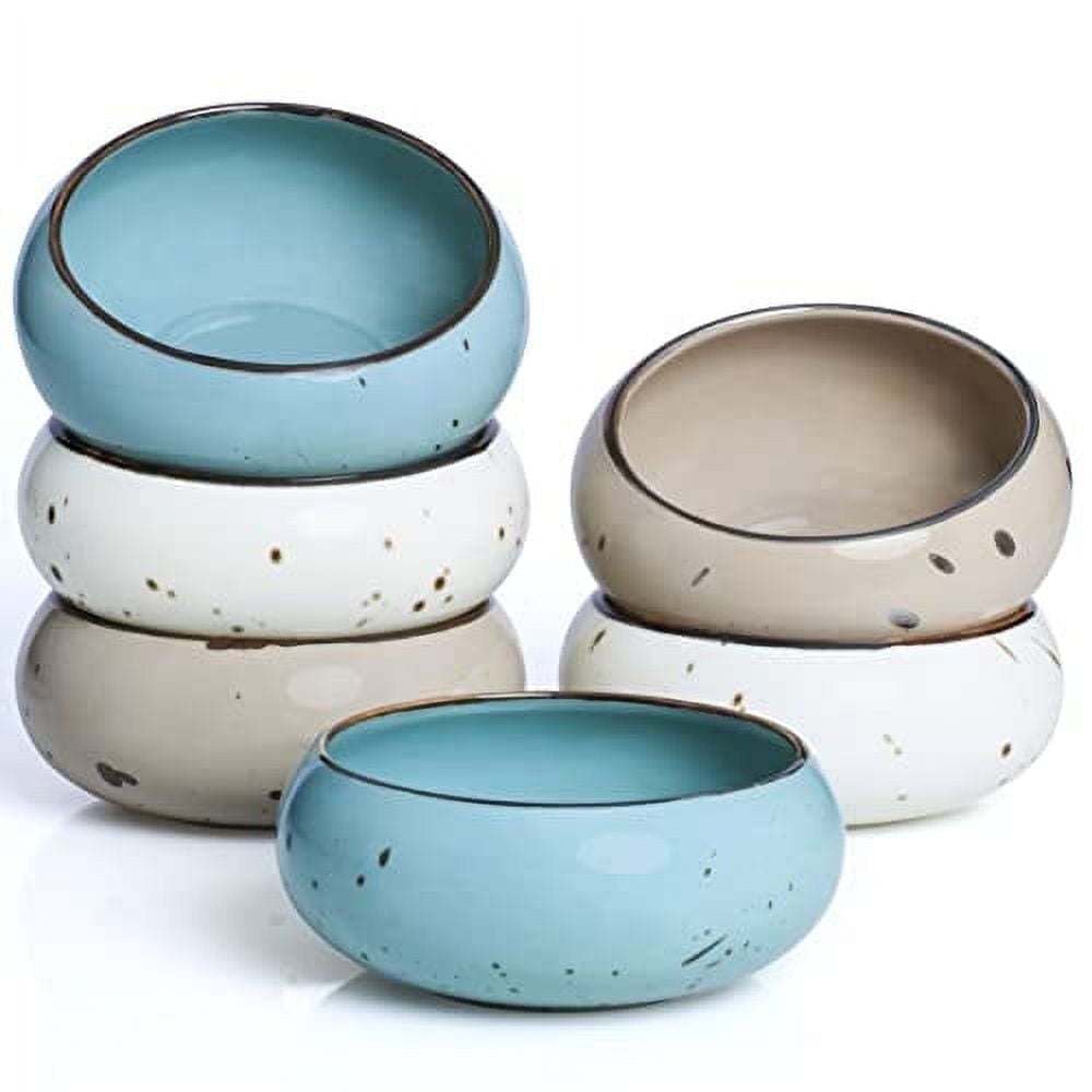 Esfour Ceramics Small Hand Craft Dessert Bowls - 12oz, Set of 6 ...
