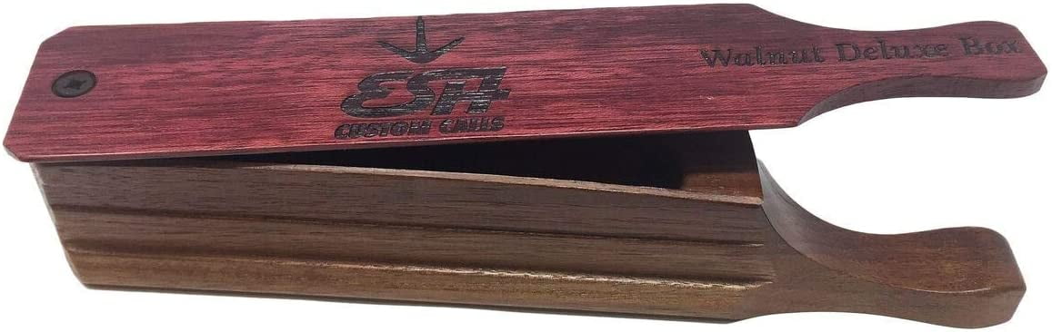 Esh Walnut Deluxe Turkey Box Call for Hunting - Wooden Gobbler Turkey ...