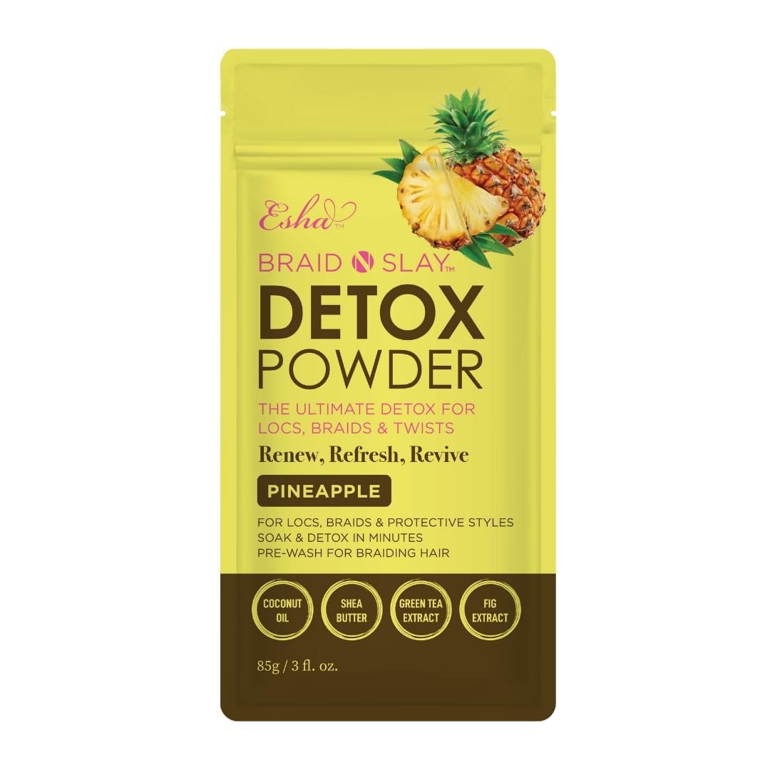 Esha Braid N Slay Detox Powder Scalp Cleanser for Braids, Locs & Twists ...