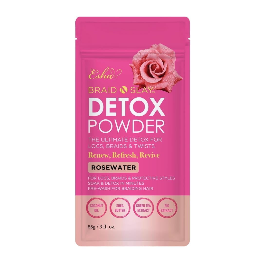 Esha Braid N Slay Detox Powder Scalp Cleanser for Braids, Locs & Twists ...
