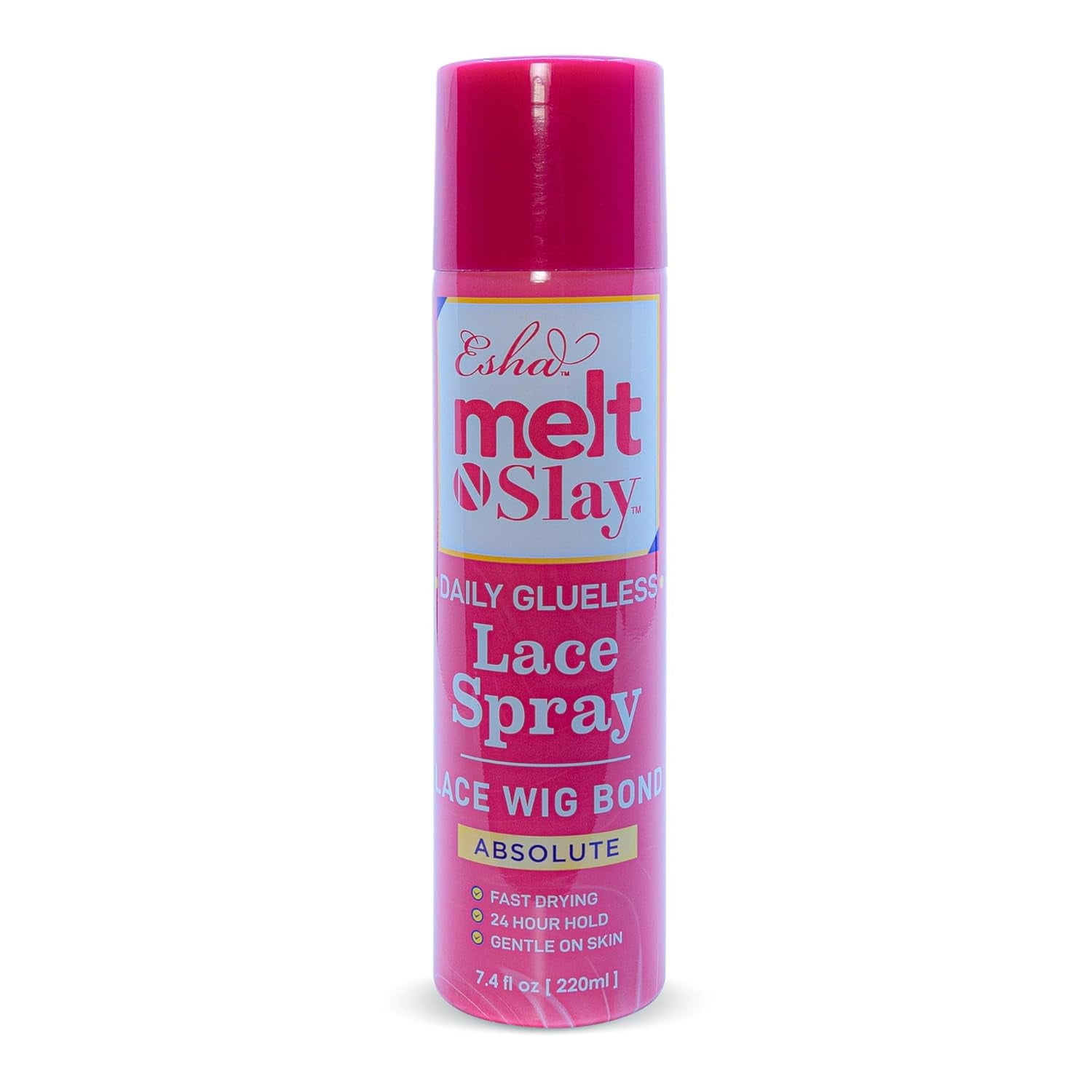 Esha Melt N Slay Lace Spray, Strong Hold Wig Adhesive, Natural, 7.4oz ...