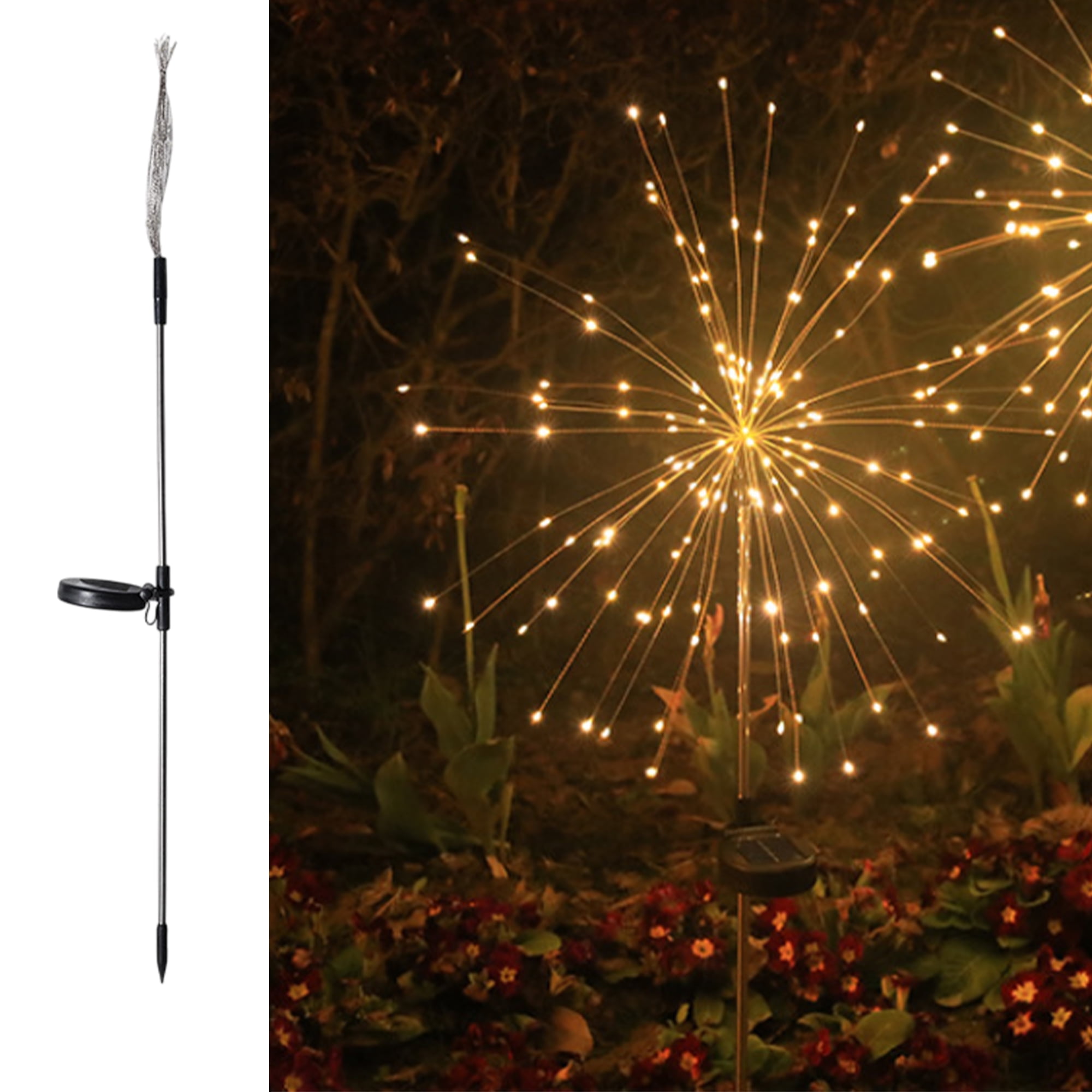 Eshdhiz Solar Firework Lights Outdoor, IP65 Waterproof 8-Mode Solar ...