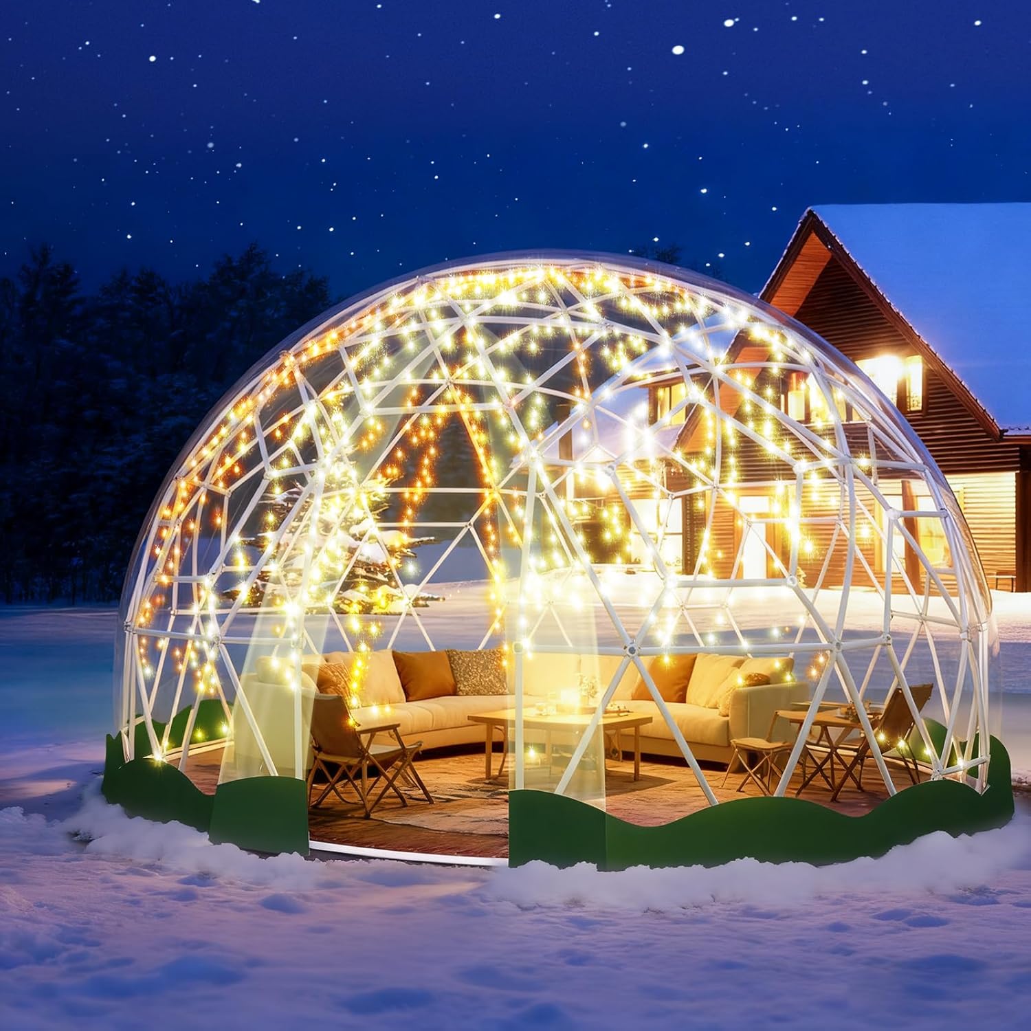 Esheno Garden Dome Bubble Tent 12 ft Garden Bubble Tent Transparent PVC ...