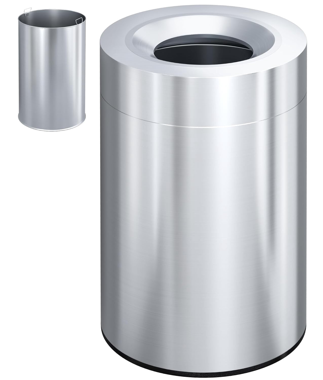 Esheno Outdoor Trash Can Commercial 19 Gallon Heavy Duty Metal All ...