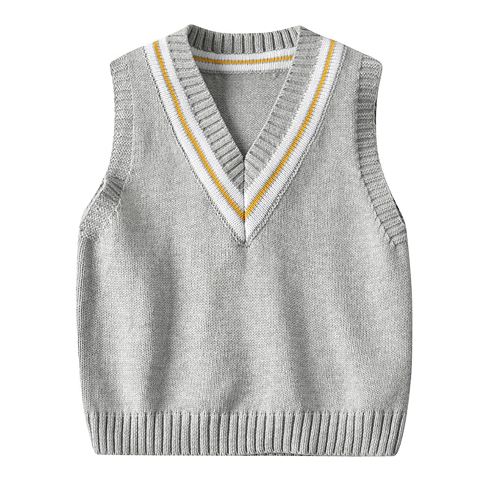 Esho 1-7T Toddler Girls Boys Knitted School Uniform Vest Waistcoat Kids ...
