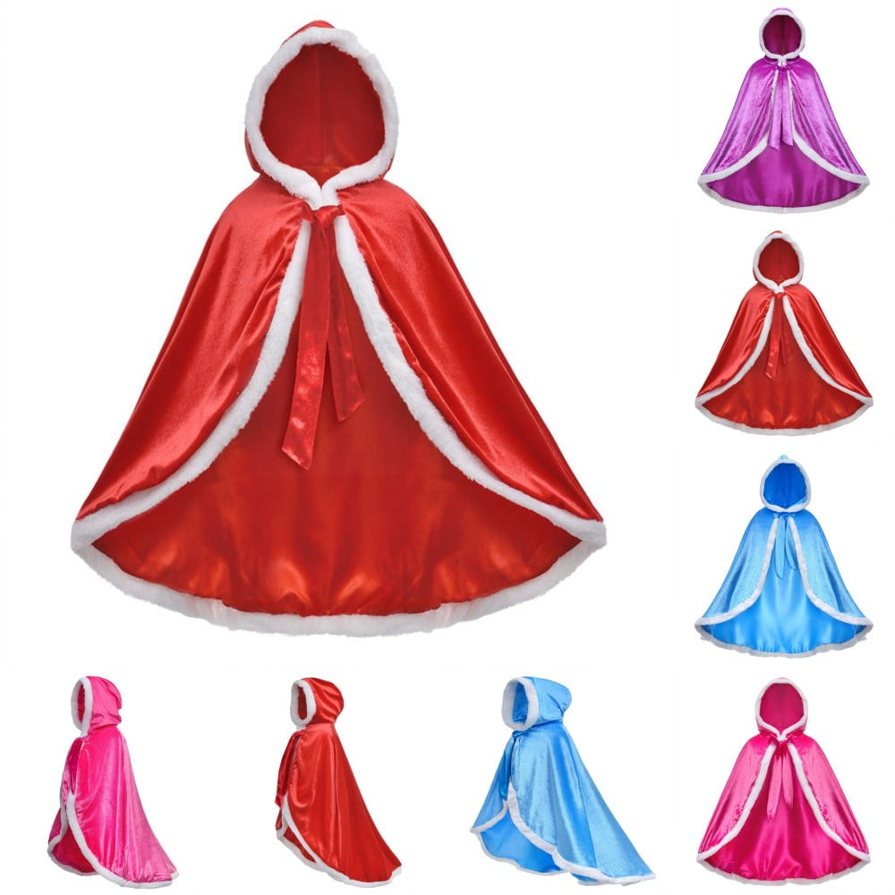Esho 2-9Y Children Christmas Costumes Princess Cloak, Kids Xmas Santa ...