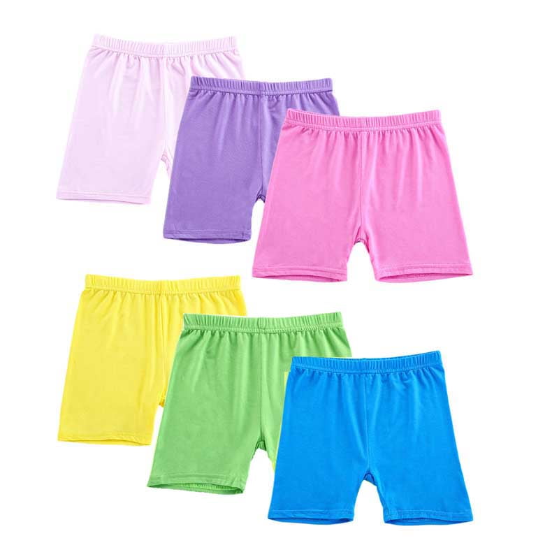 Esho 6 Pack Girls Cotton Shorts Toddler Girl Bike Shorts Dance ...