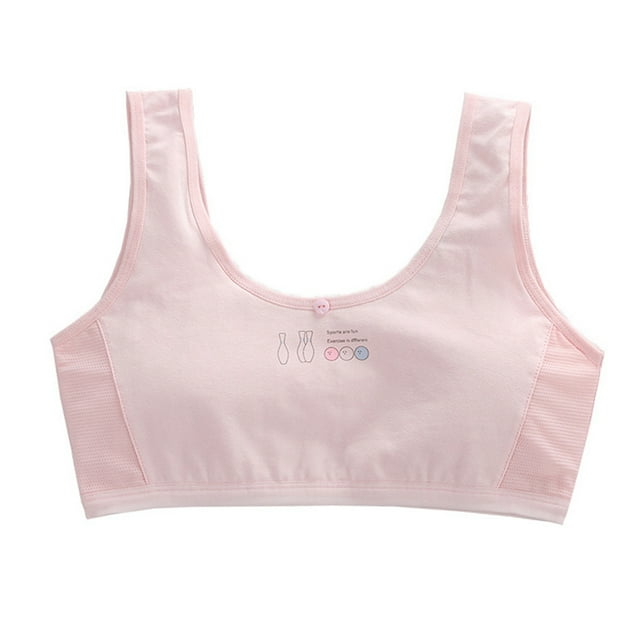Esho 8-16T Girls Wireless Padded Training Bra Casual Seamless Sports ...
