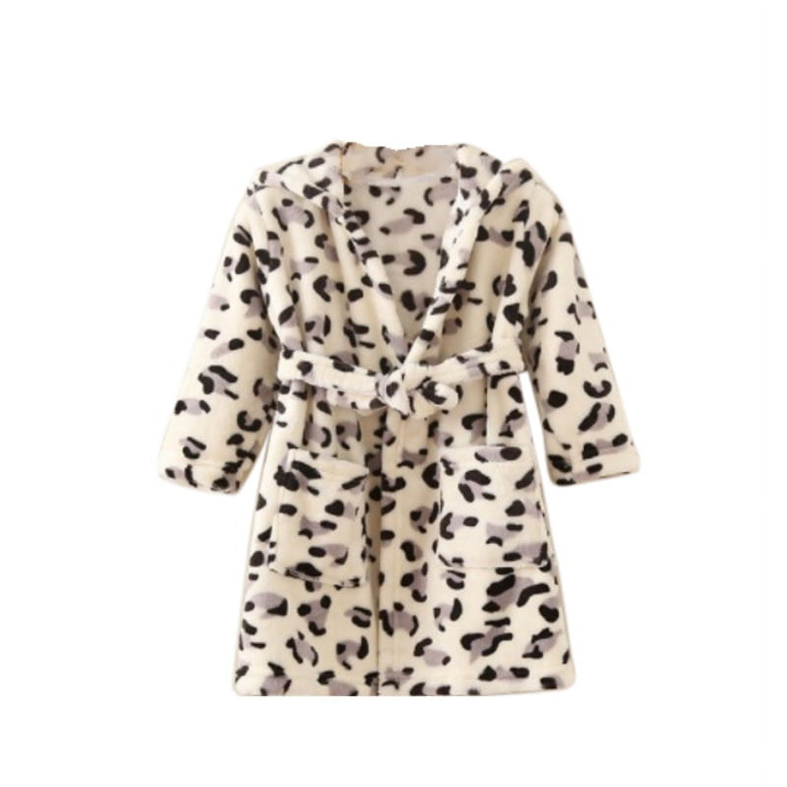 Esho Boys Girls Winter Warm Flannel Bath Robes Kids Cartoon Dinosaur ...