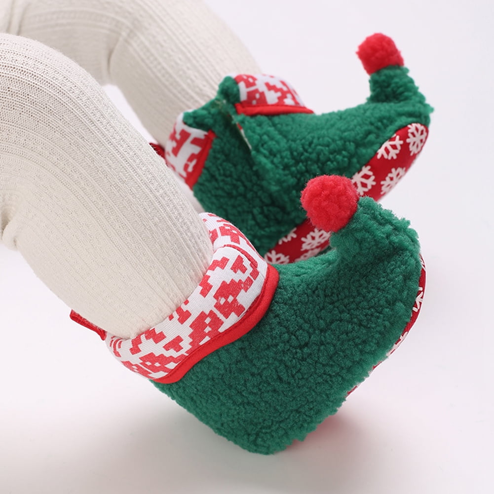 Esho Christmas Baby Shoes Snow Boots, Infants Winter Xmas Plush Warm ...