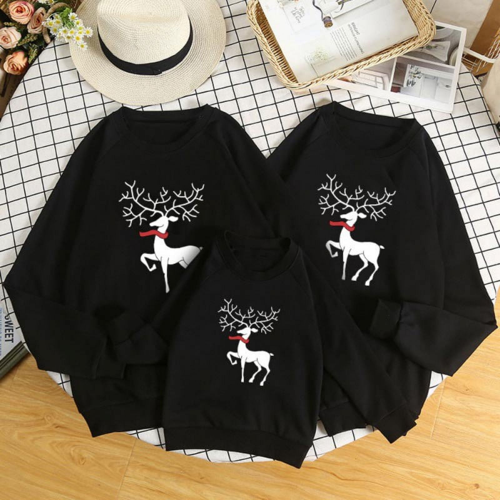 Esho Christmas Family Matching Hoodie Sweashirts Xmas Ugly Sweaters ...