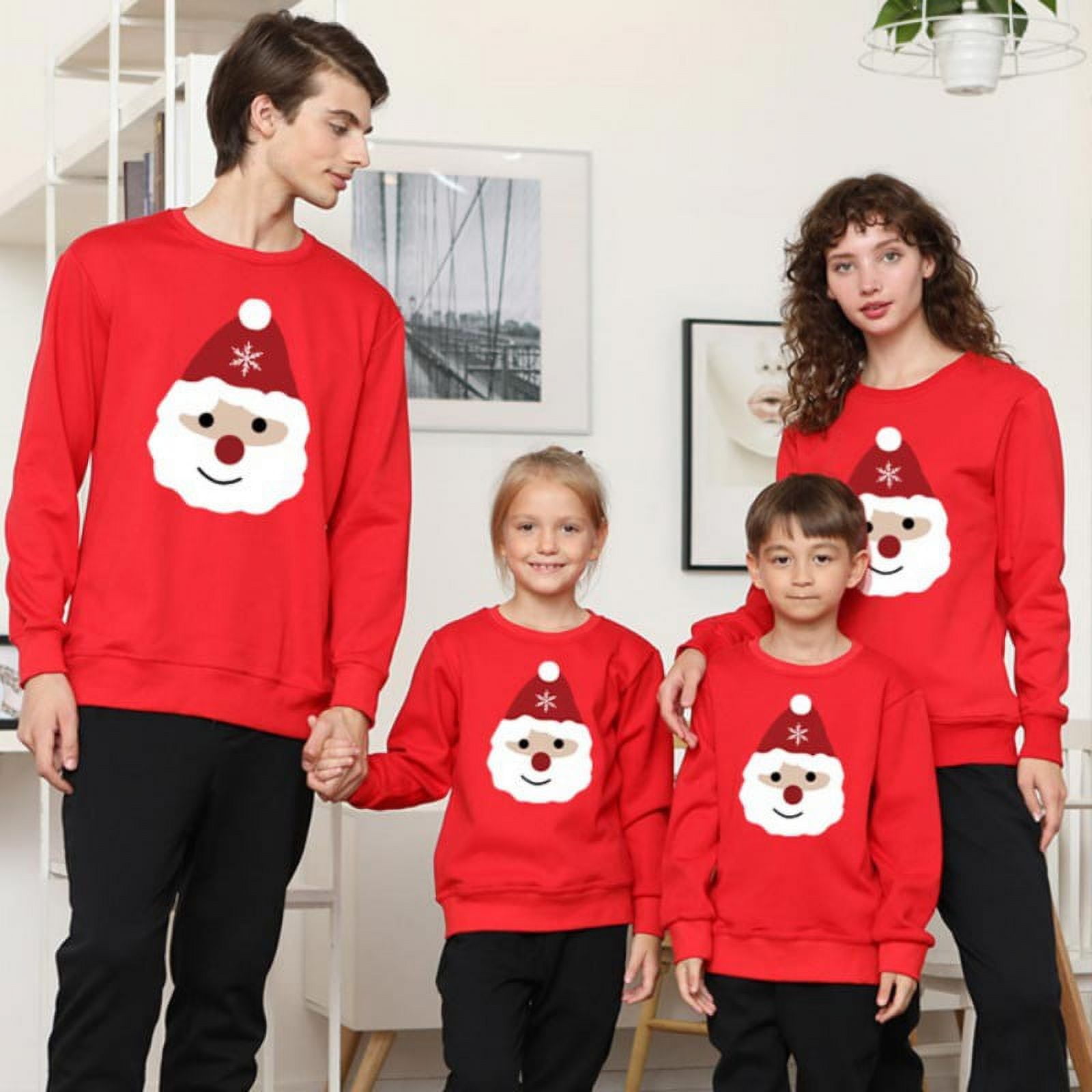 Esho Christmas Family Matching Hoodie Sweashirts Xmas Ugly Sweaters ...