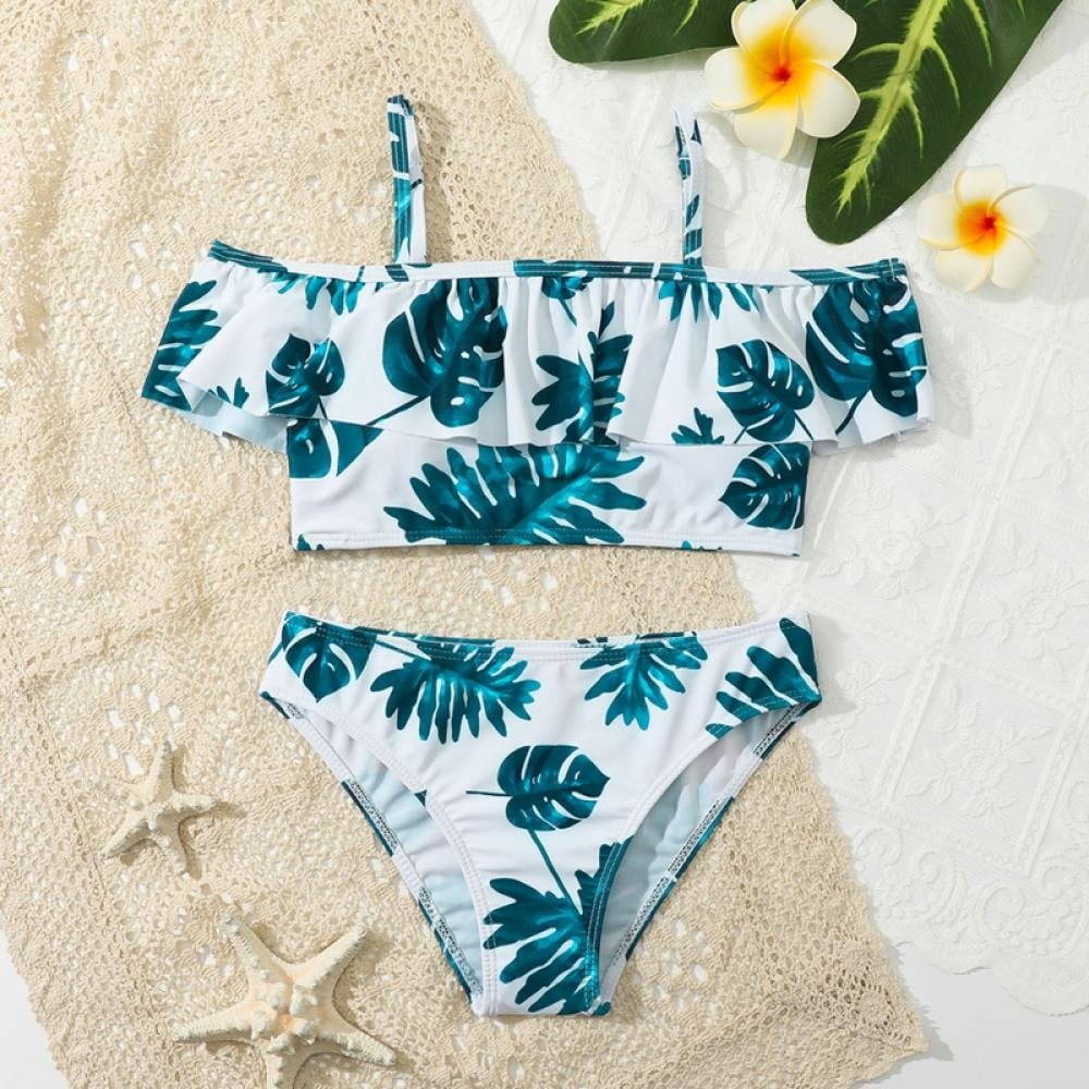 Esho Girls Summer Bikinis Swimsuit Floral Bathing Suit Swimwear, 2 ...