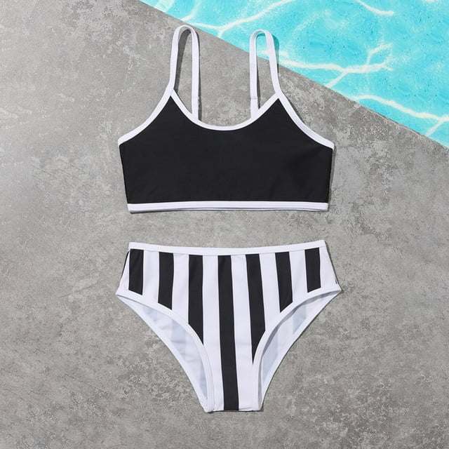 Esho Girls Summer Bikinis Swimsuit Floral Bathing Suit Swimwear, 2 Pieces, Size 7-12 Years ...