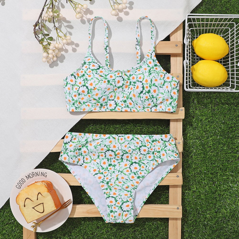 Esho Girls Summer Bikinis Swimsuit Floral Bathing Suit Swimwear, 2 ...