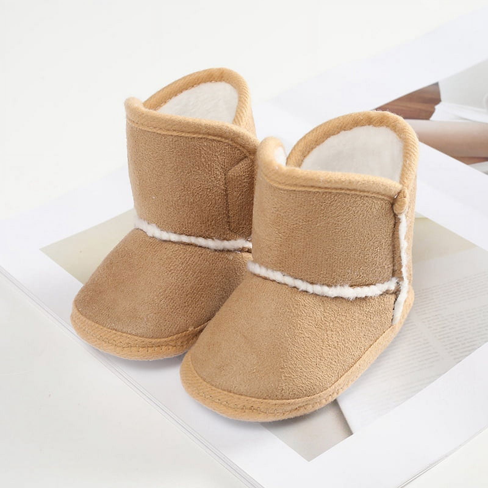 Esho Infant Baby Booties, Newborn Boys Girls Winter Warm Cozy Fleece Slippers Snow Boots, 0-18M ...