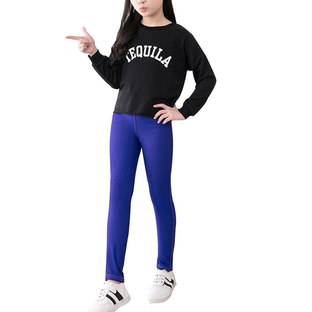 Esho Kids Girls Casual Denim Long Pants Children's Stretchy Jeans ...