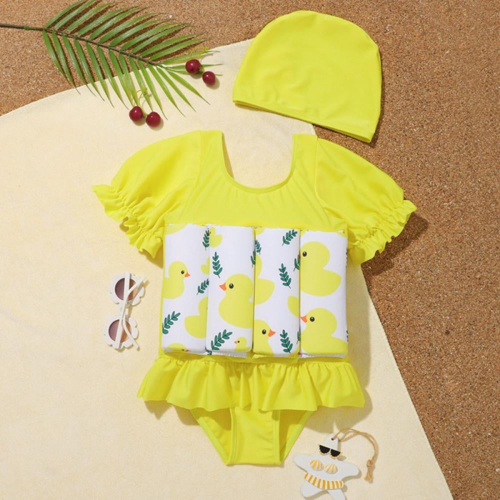 Esho Little Boys Girls One Piece Rashguard Float Suit With Swim Cap ...
