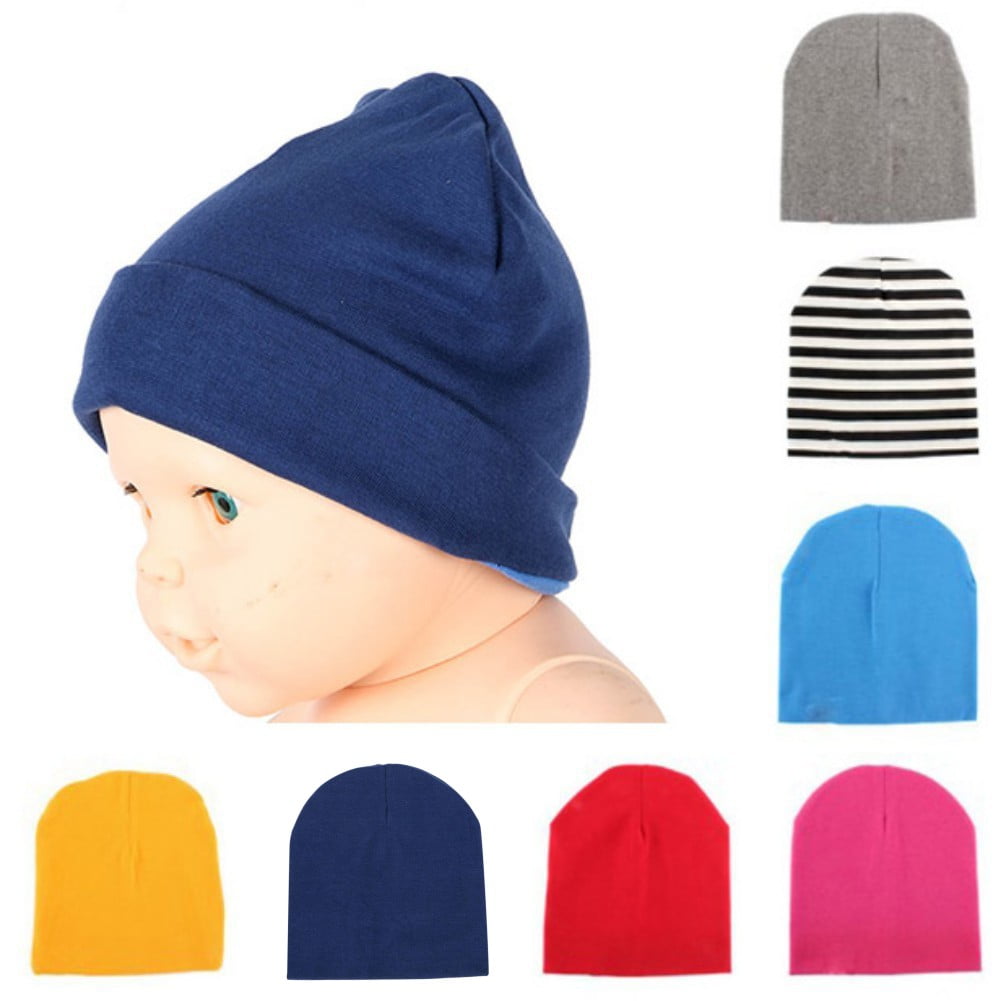 Esho Newborn Baby Boys Girls Soft Cotton Turban Beanie Hats Infant Warm ...