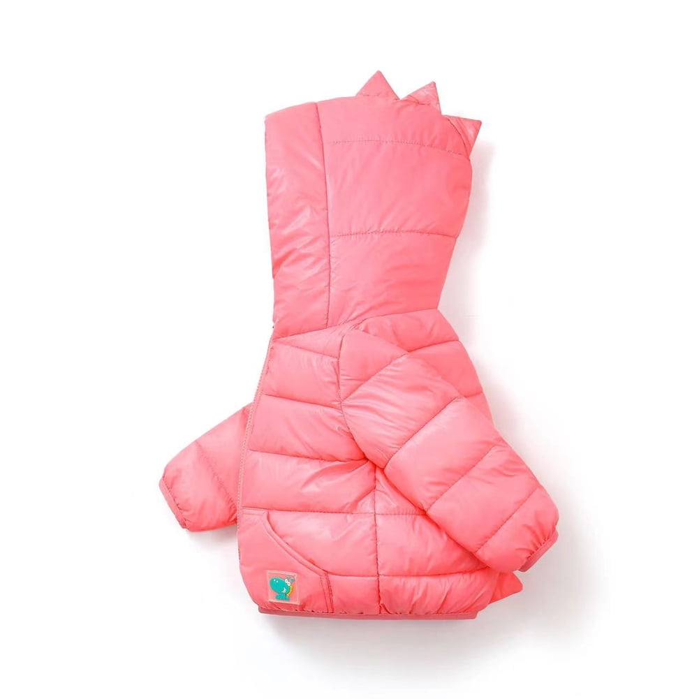 Esho Toddler Boys Girls Dinosaur Hooded Puffer Coat Jackets Kids Winter Warm Zipper Down Coats ...