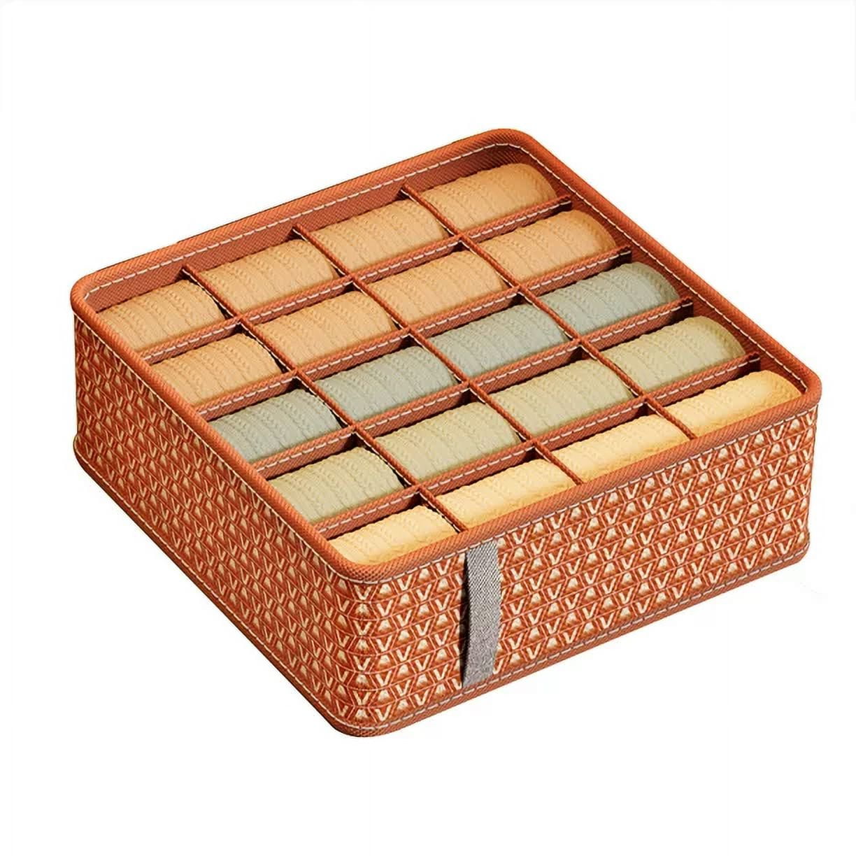 Esho Underwear Sock Drawer Organizer, 20 Cells Foldable Closet Storage ...