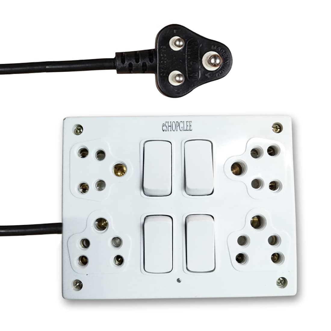 Eshopglee Polycarbonate 44 Heavy Duty Extension Board with 4 Individual ...
