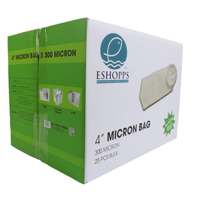 Eshopps 889163 4 in. 300 Micron Round Filter Sock - Pack of 25 ...