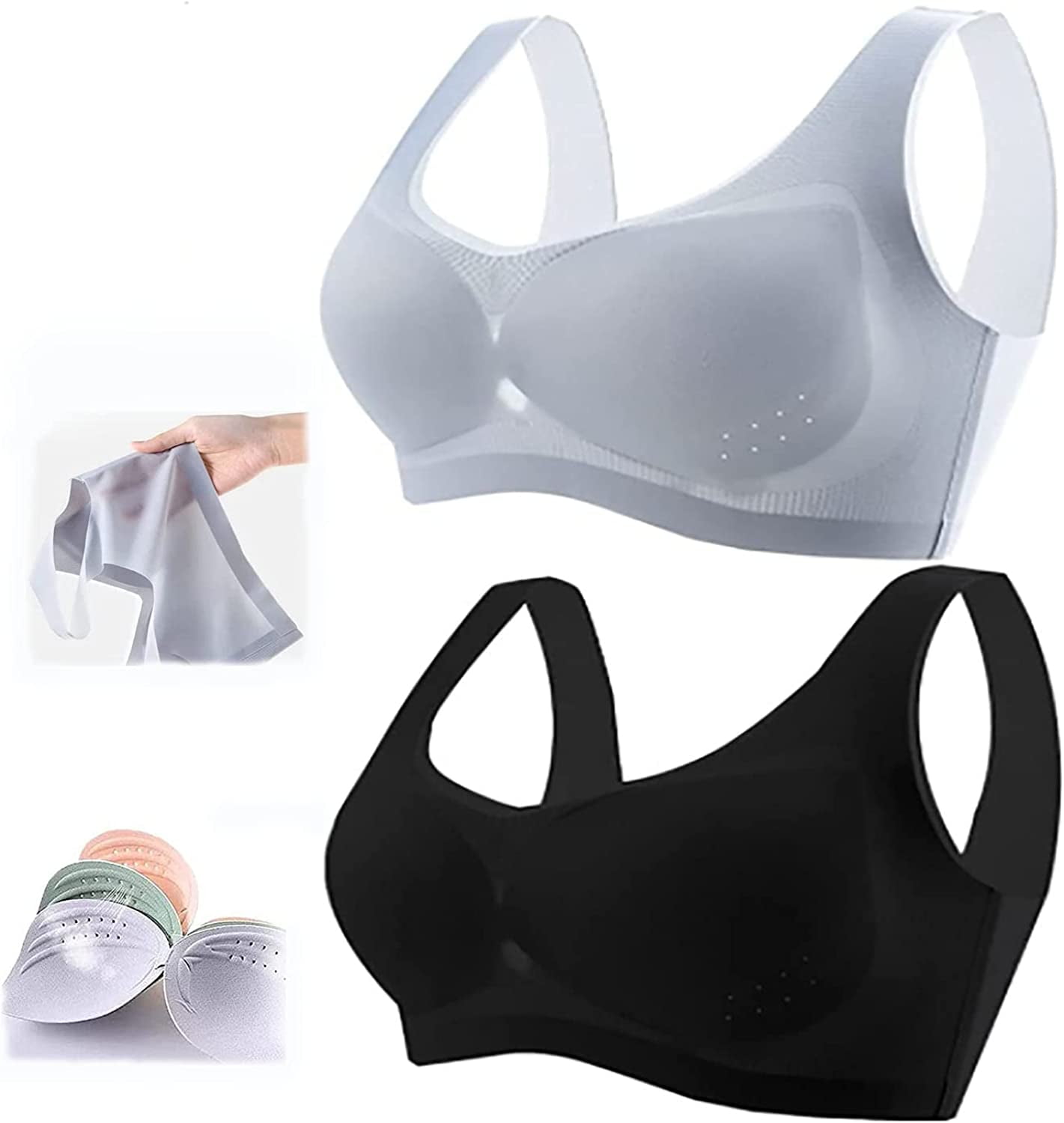 Esissenils Ultra-Thin Ice Silk Seamless Bra, Ultra Thin Plus Size ...