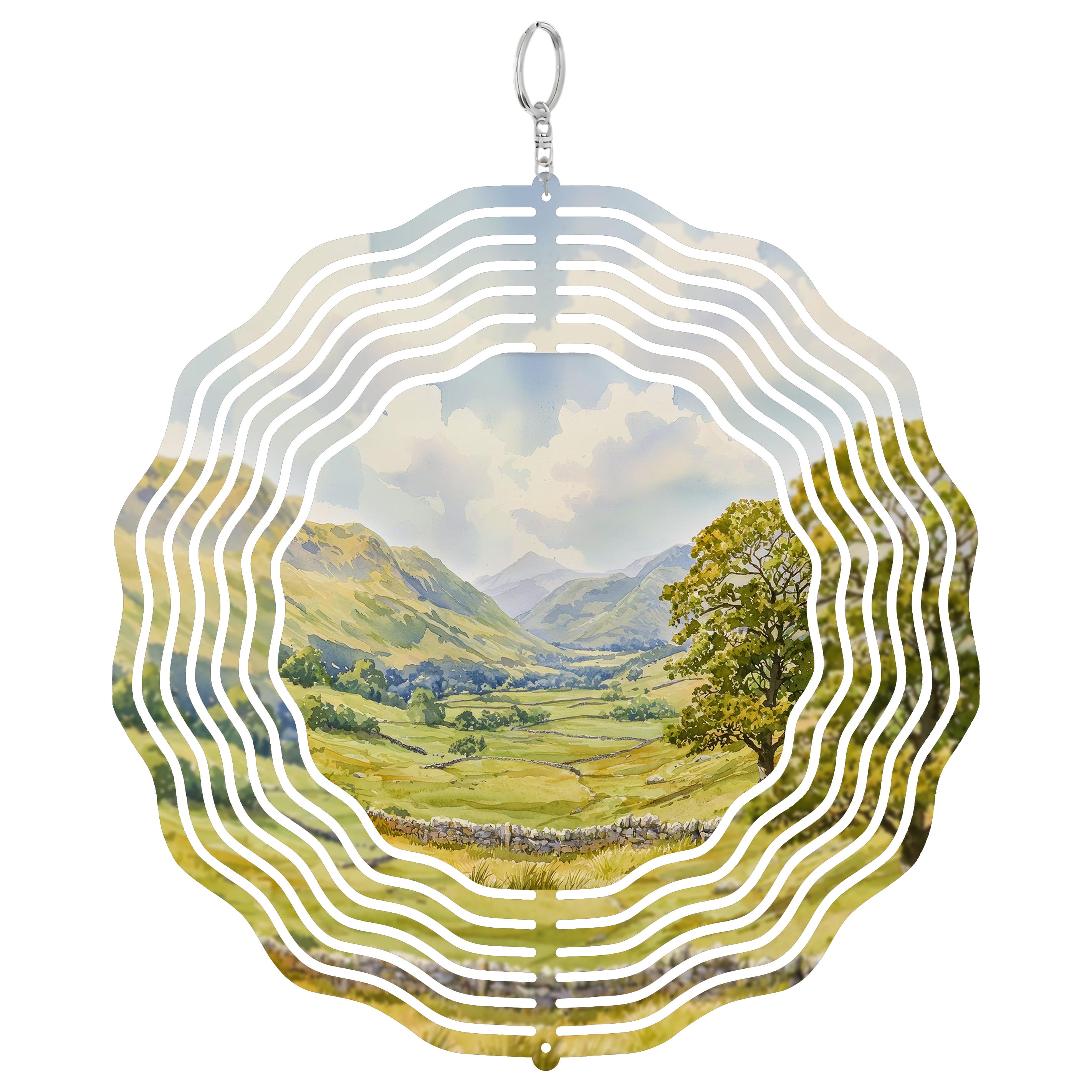 Eskdale Valley 3D Wind Spinner Stainless Steel Kinetic Yard Art Garden ...