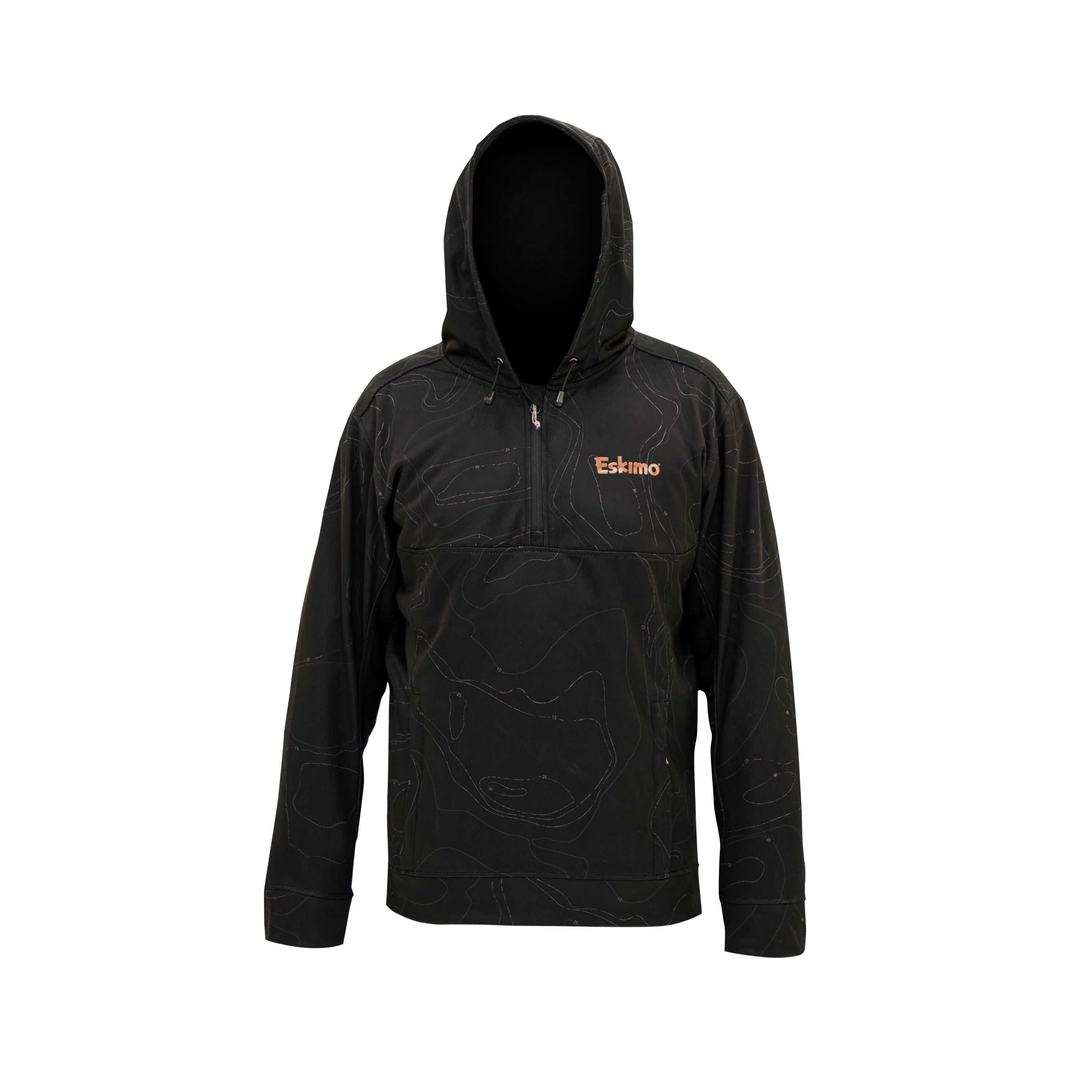 Eskimo 33936 Shanty Boss™ Topographic Hoodie, Unisex, Topo/Black, Large ...