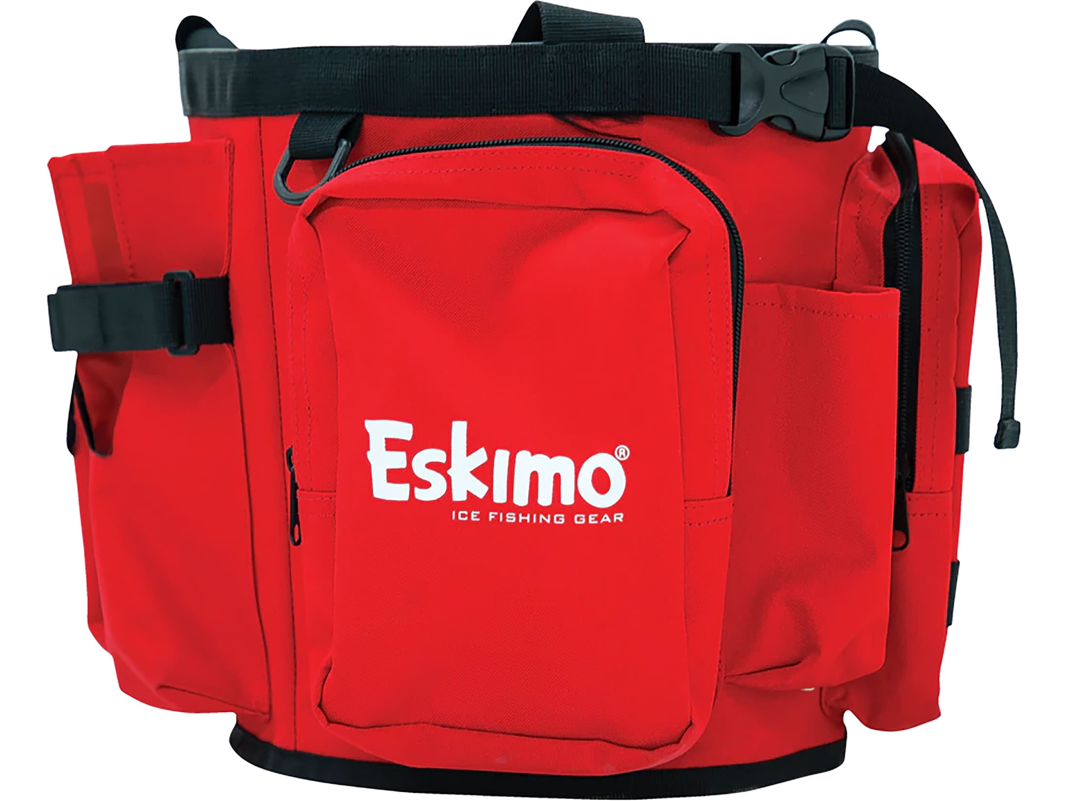 Eskimo Bucket Caddy, Red, 600D Fabric, Ice Fishing Gear Organizer with ...