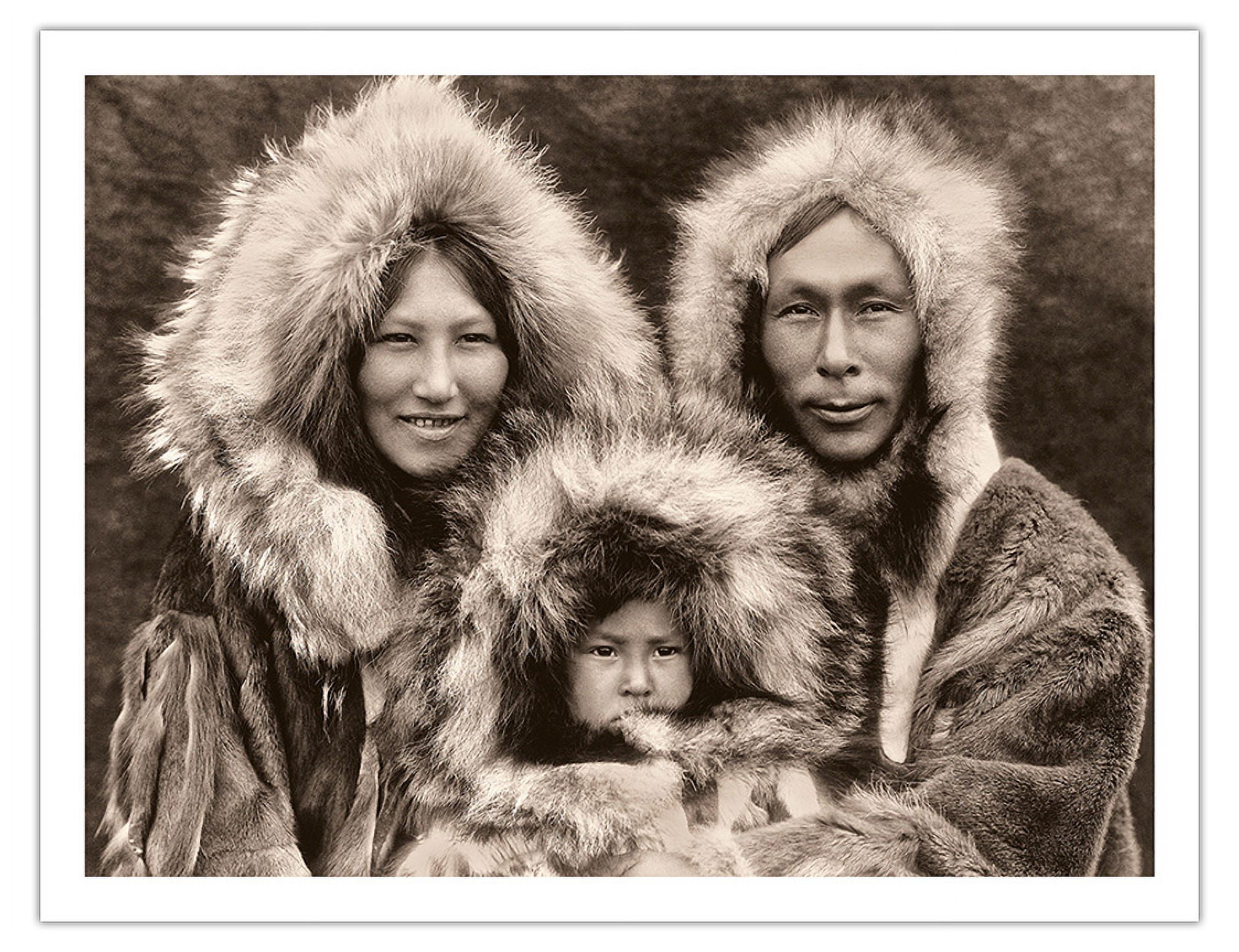 Eskimo Family - Noatak Alaska - The North American Indians - Vintage B ...