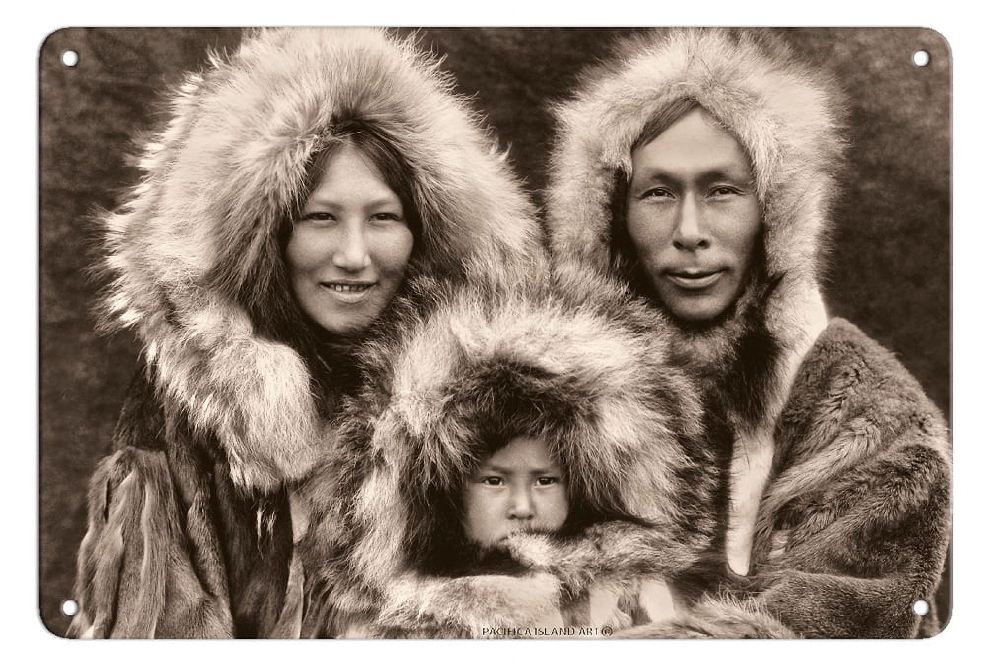 Eskimo Family - Noatak Alaska - The North American Indians - Vintage B ...