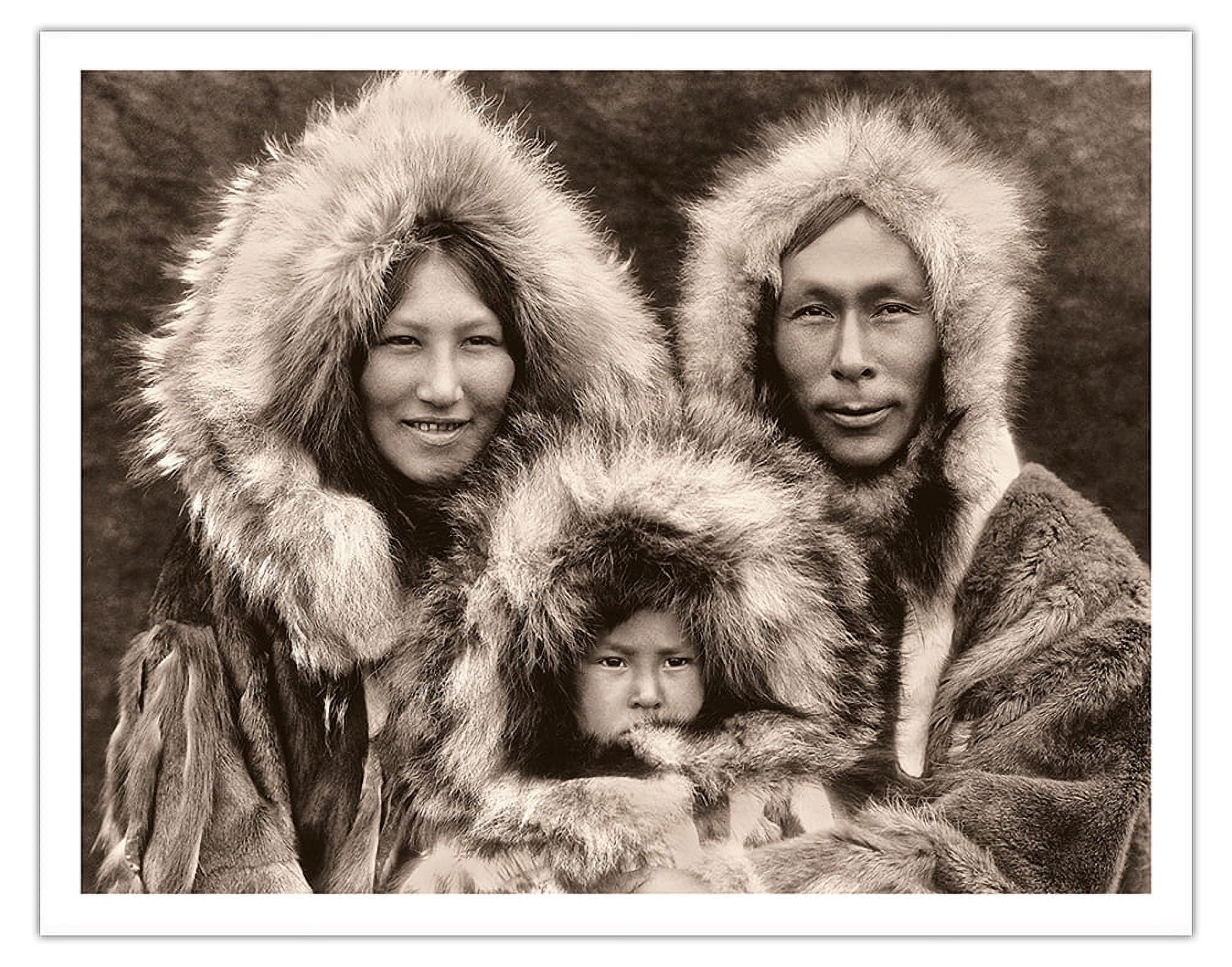 Eskimo Family - Noatak Alaska - The North American Indians - Vintage B ...