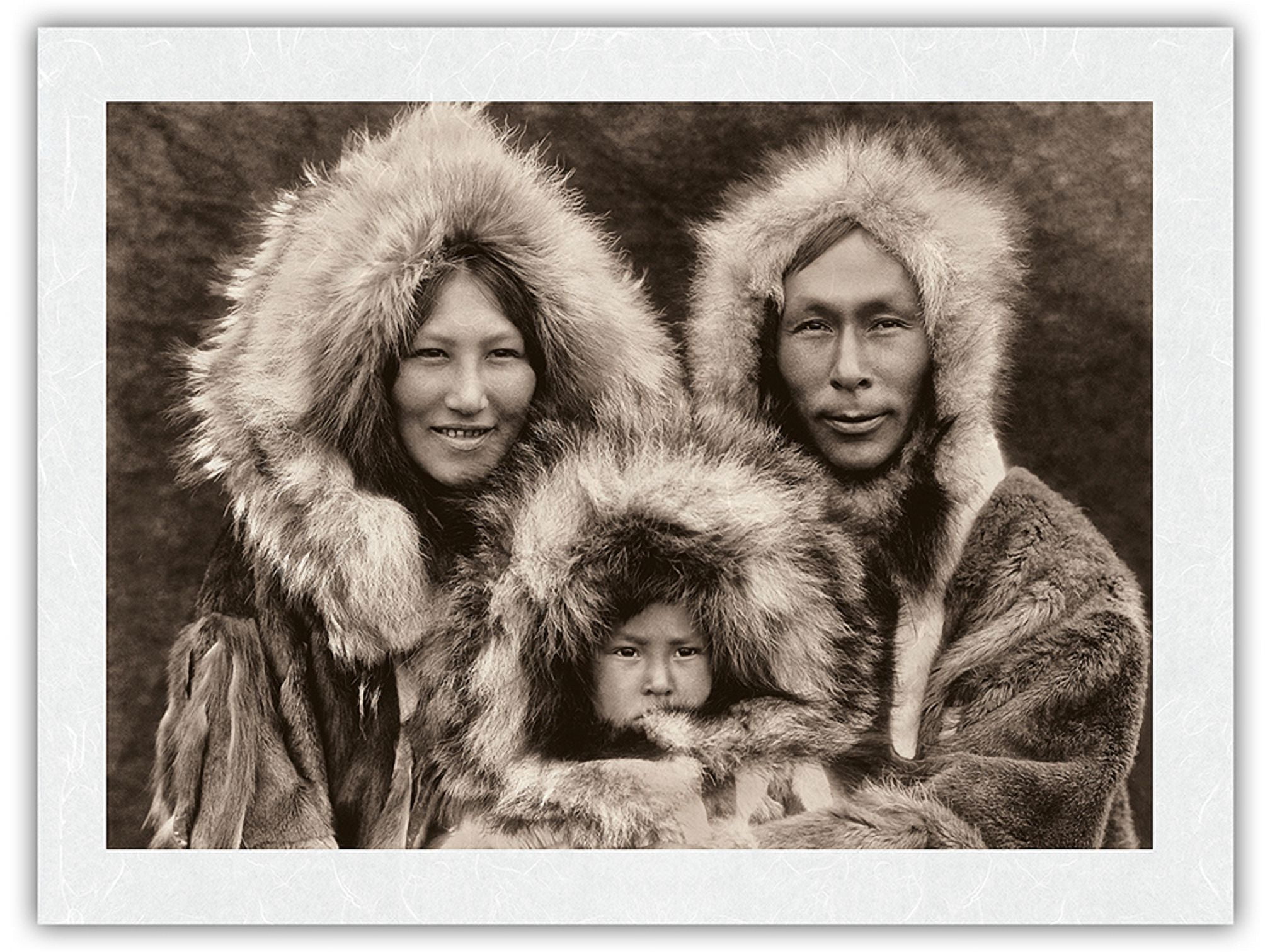 Eskimo Family - Noatak Alaska - The North American Indians - Vintage B ...
