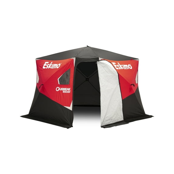Eskimo Outbreak 650XD Insulated Pop-Up Ice Fishing Shelter, 5-7 Person ...
