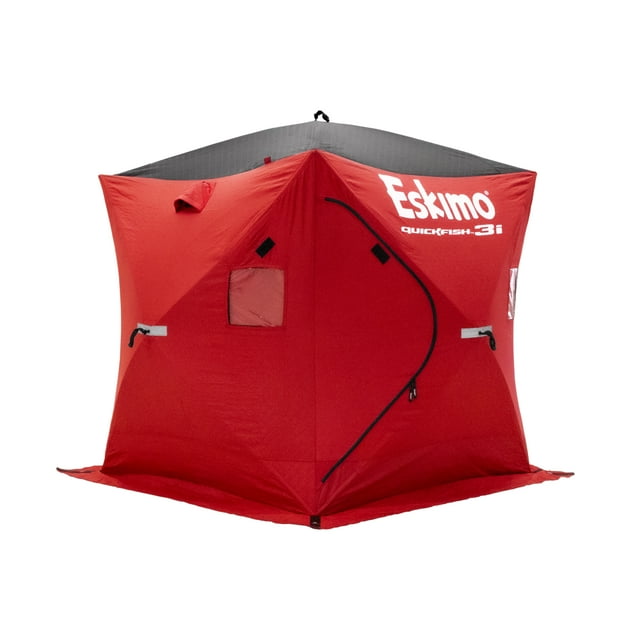 Eskimo QuickFish™ 3i Pop-up Portable Ice Shelter, Insulated, Red/Black ...