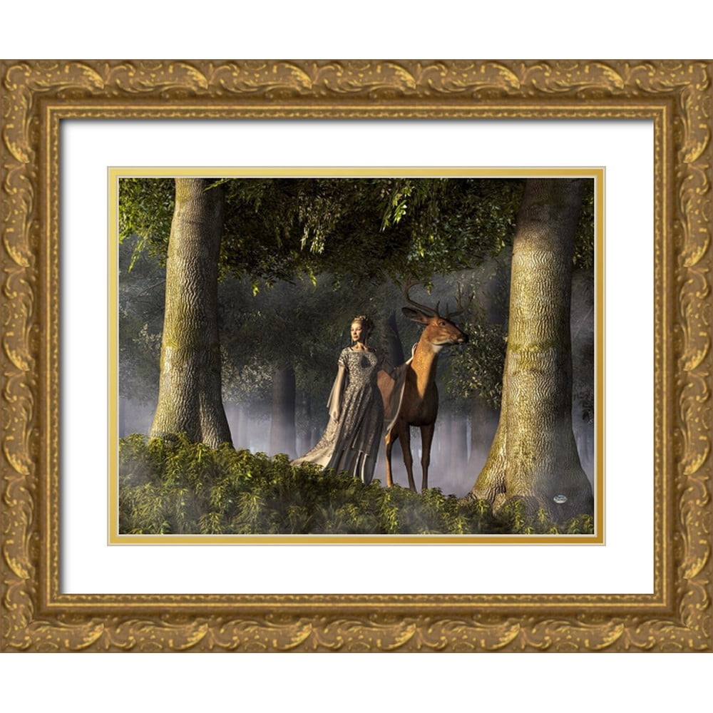 Eskridge, Daniel 14x12 Gold Ornate Wood Framed with Double Matting ...