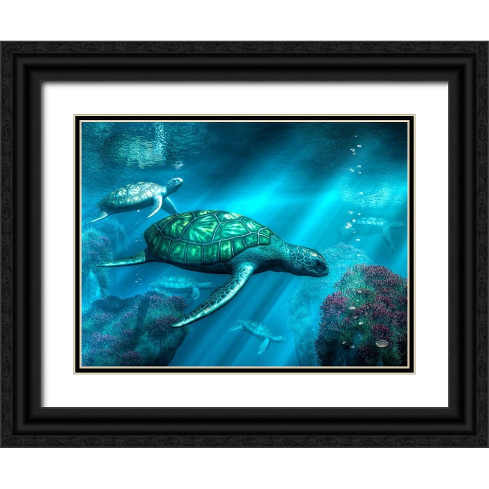 Eskridge, Daniel 24x19 Black Ornate Wood Framed with Double Matting ...