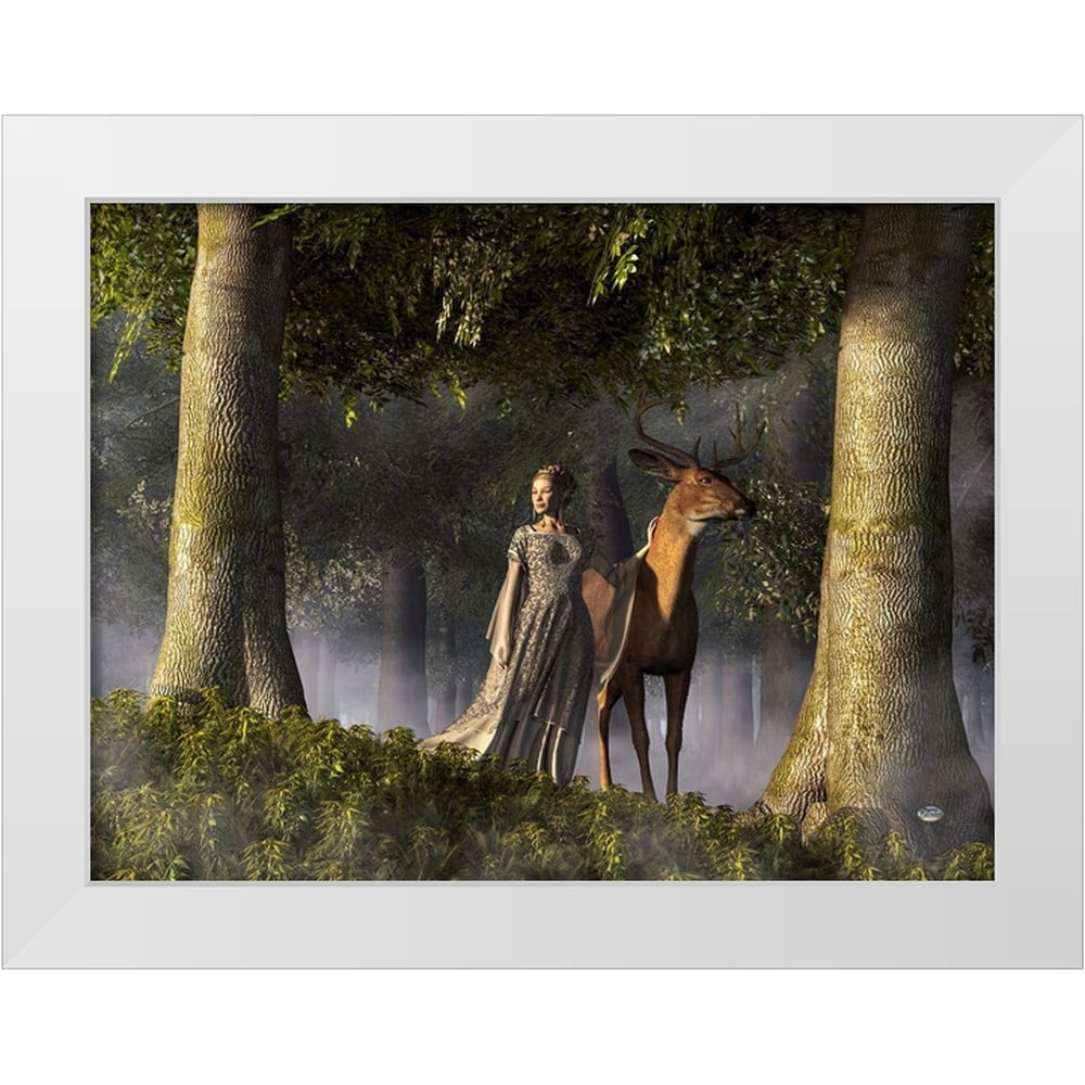 Eskridge, Daniel 24x19 White Modern Wood Framed Museum Art Print Titled ...