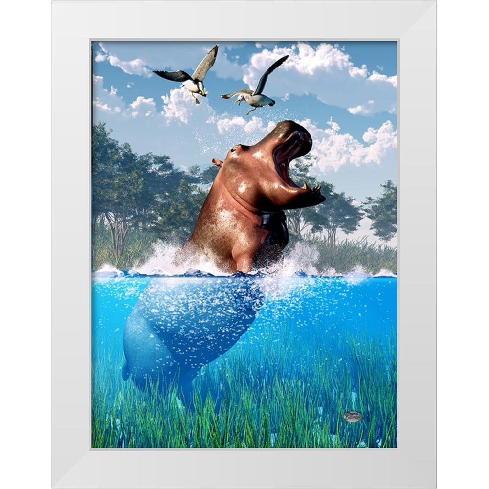 Eskridge, Daniel 25x32 White Modern Wood Framed Museum Art Print Titled ...