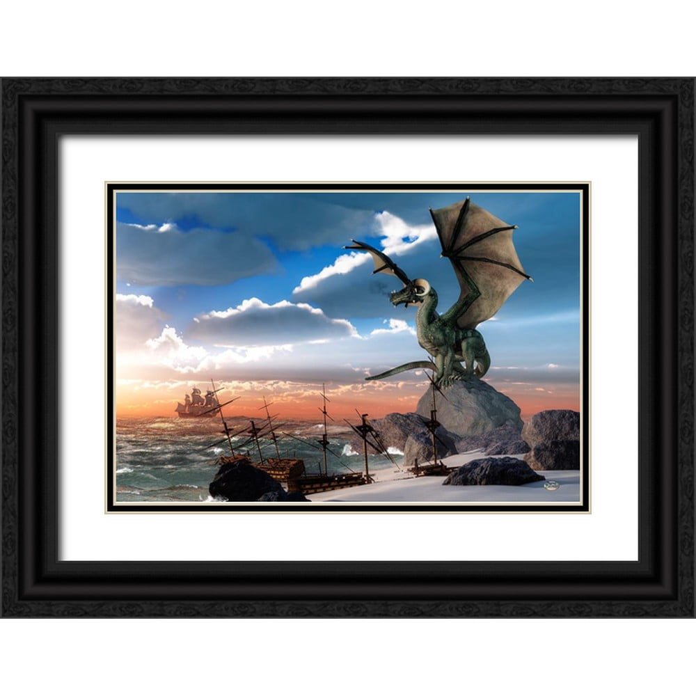 Eskridge, Daniel 32x23 Black Ornate Wood Framed with Double Matting ...